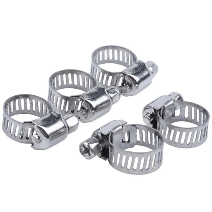 FLYEER 30 Pcs Stainless Steel 8mm to 12mm Hose Pipe Clamps Clips ...