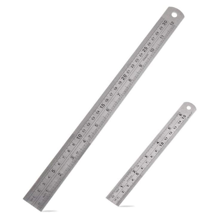 Stainless Steel Scale Rulers - Steel 12/6 Inch | Daraz.pk