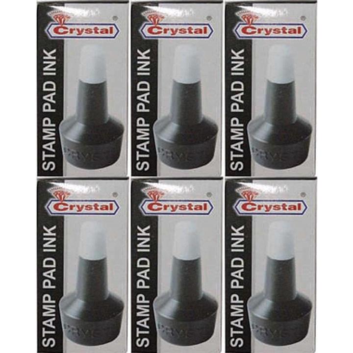 Crystal Stamp Pad Ink Black (6 Pcs) | Daraz.pk