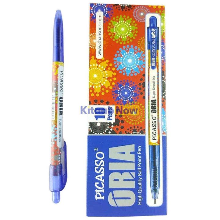 Picasso Oria Ball Point Pen - Pack of 10 Ballpoint Pens - Blue, Black ...