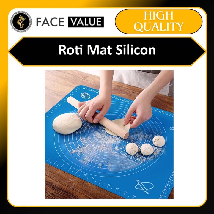 Face Value Roti mat Non-Stick Silicon Reusable Pastry Fondant Dough ...