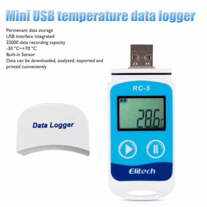 RC-5 USB Temperature Data Logger Temperature Sensor USB Temp Recorder Sensor Temperature Logger ...