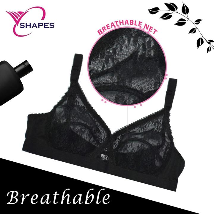 Shapes Breathable Beautiful Net Sexy Bras for Women with Jersey Back ...