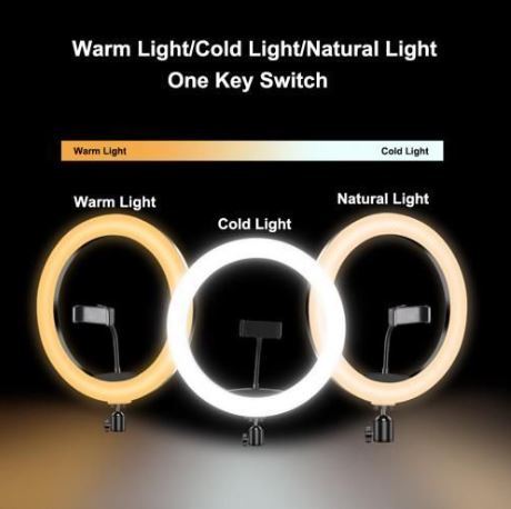 MJ26 10 Inch Selfi RGB Ring Light With Mobile Holder & 7 Feet Tripod Stand Led Photographic ...