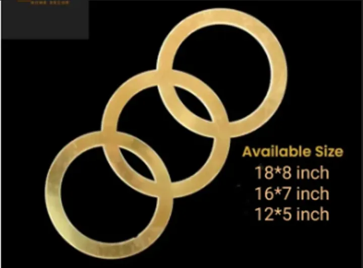 Golden Ring Acrylic Acrylic Geometric Greek Ket Pattern mirror wall ...