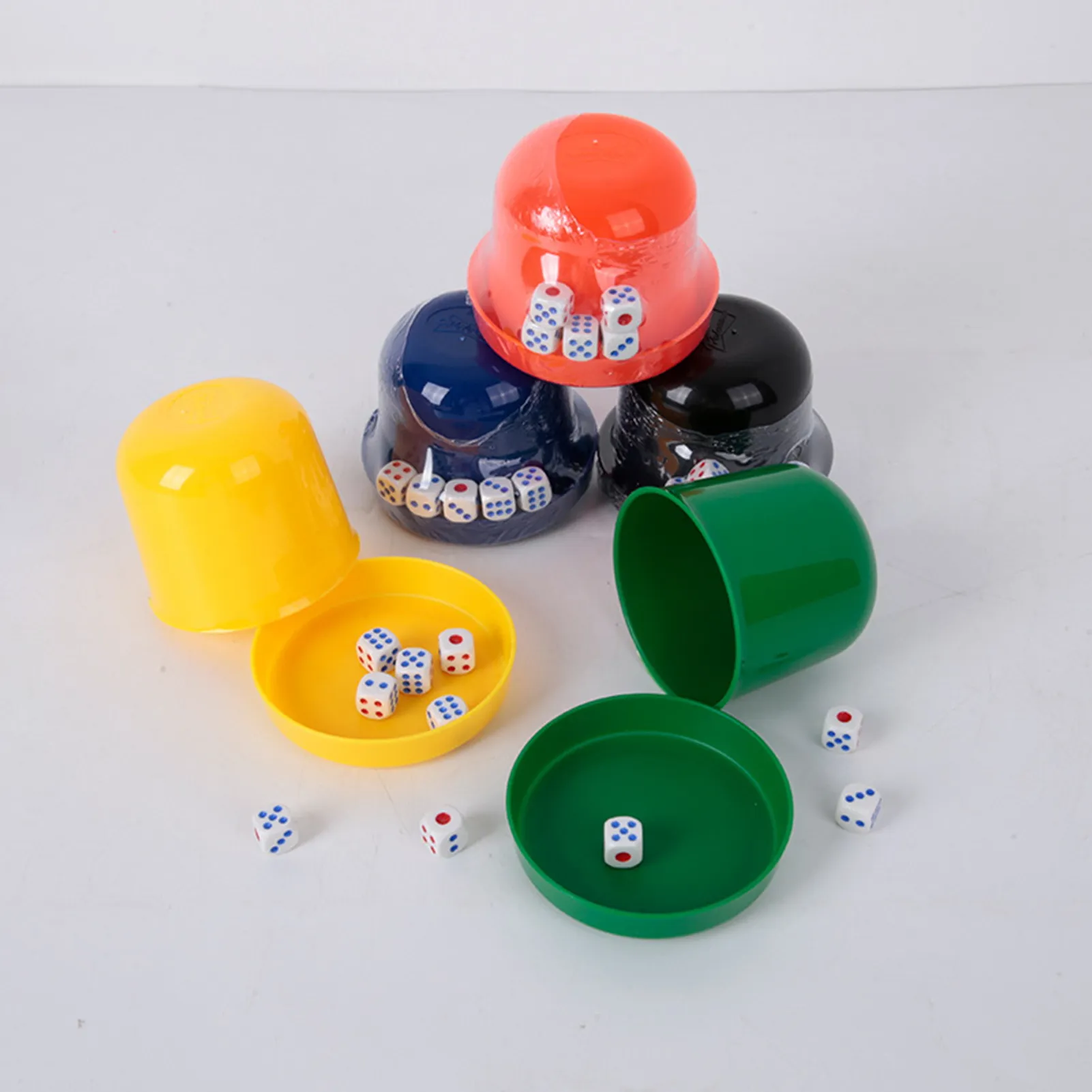 Certiou Solid Plastic Dice Premium White Dice Set with Smooth Surface ...