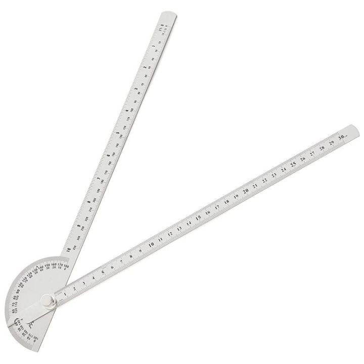 Angle Finder Swing Arm Protractor 0-180 Degrees Stainless Steel 250Mm ...
