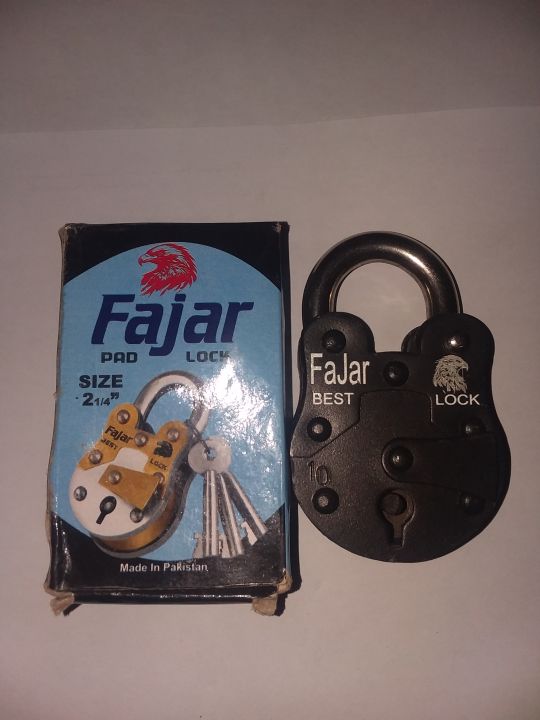 Fajr Lock 2X1- 3PLATE 3 KEYS | DESI LOCK | PAD LOCK | PAKISTANI LOCK ...
