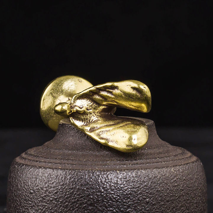 Mini Trophy Copper Figurines Vintage Ornaments Little Golden Man Statue ...