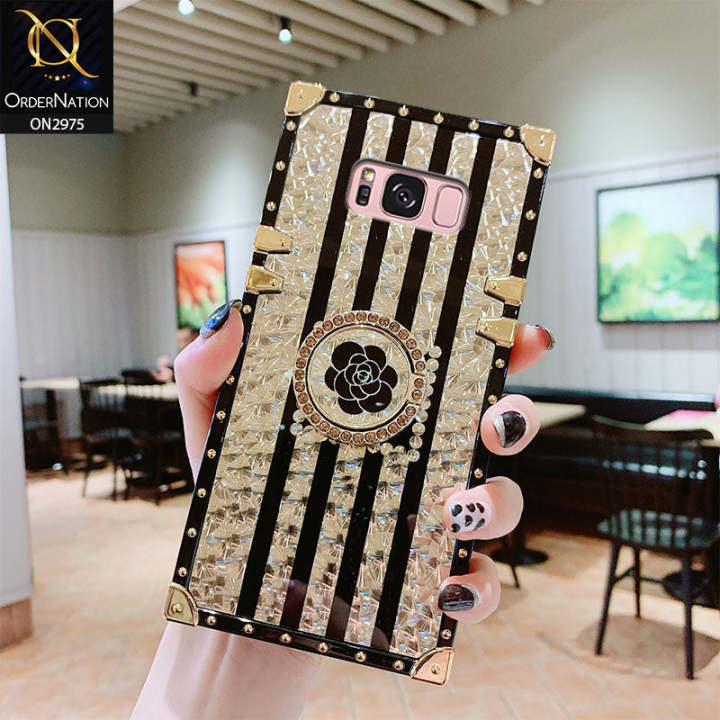 Samsung_ Galaxy S8 Plus Cover - Design 2 - 3D illusion Gold Flowers ...