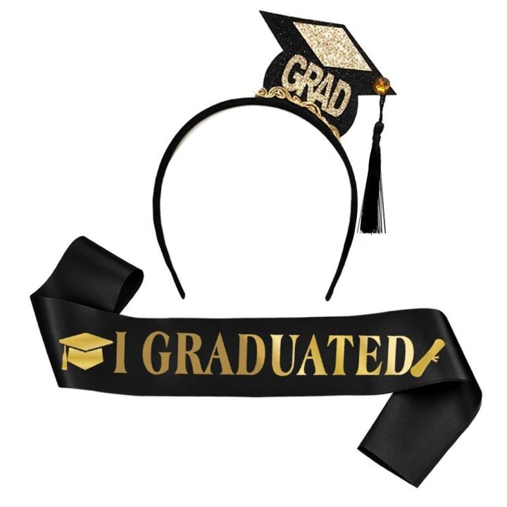 Headband Cap Headband New 2024 Graduation Photo Props Mini Bachelor Hat ...