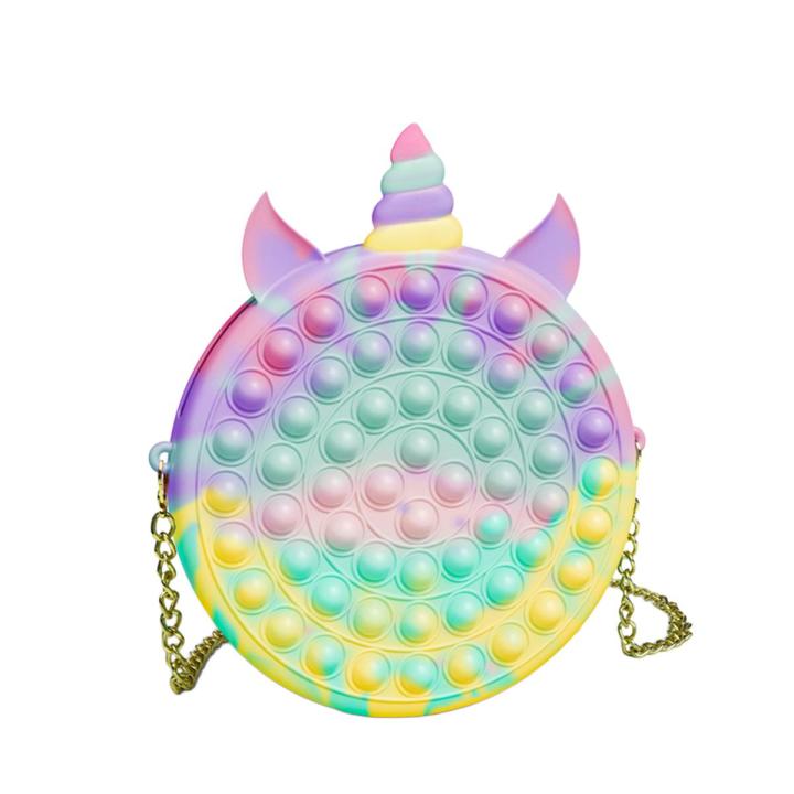 Creative Decompression Chain Messenger Bag, Adults Cartoon Pony Shape Anti-anxiety Stress Relief ...