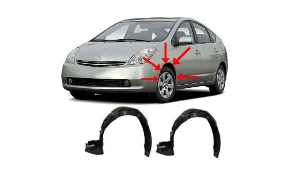 Prius 1.5 Fender Shield ( 2 ) Pieces ( Save Your Car From Rust ) Both ...