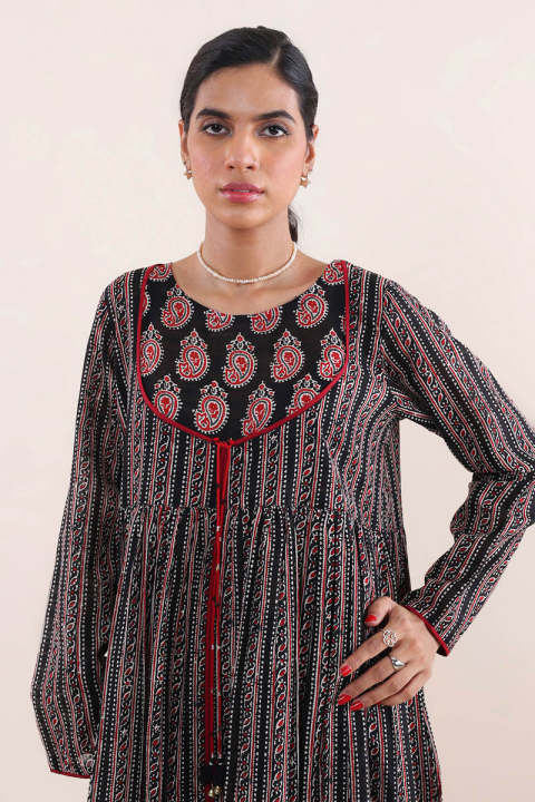 Generation Stitched 1 Piece Dress For Women and Girls - Ajrak Block ...