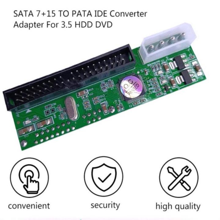 SATA To Pata IDE Converter Adapter Plug&Play 7+15 Pin 3.5/2.5 Sata HDD ...