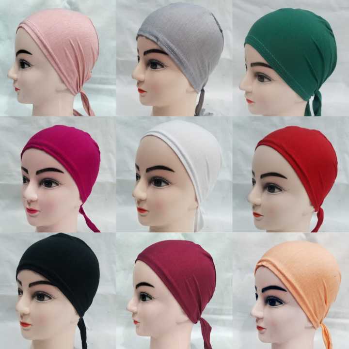 Pack of 6 Inner Muslim hijab cap -Tie back hijab cap For Womens | Daraz.pk