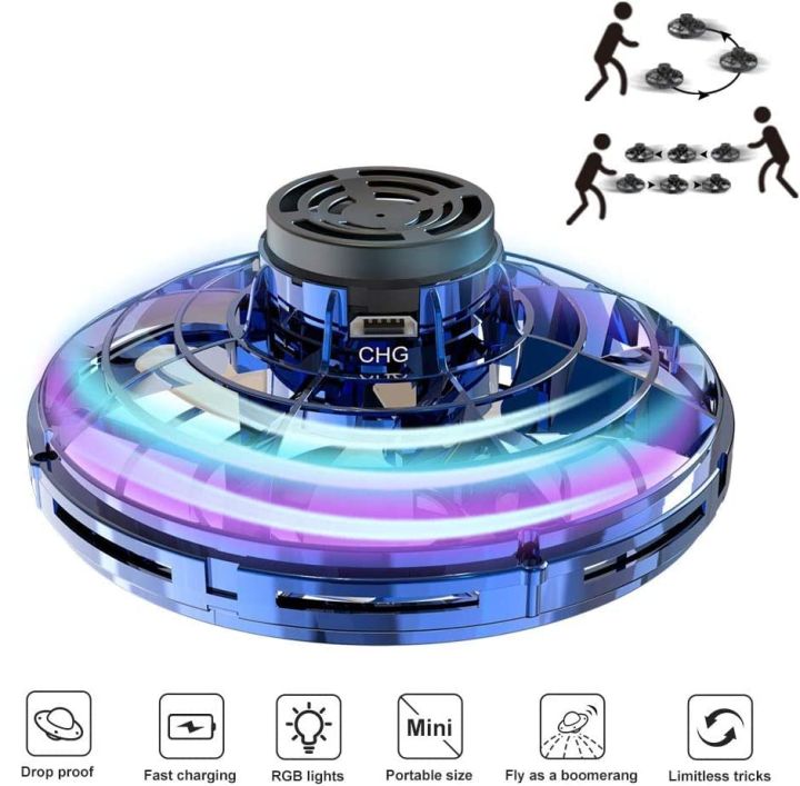 flying fidget spinner drone Flying Ball with LED lights Sensory Fidget ...
