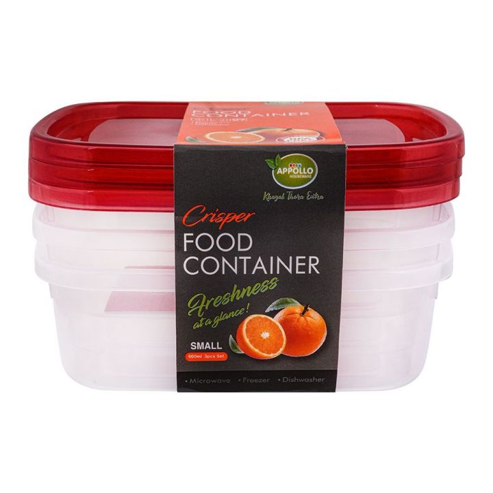 Pack of 3 Plastic Food Storage Containers | Daraz.pk