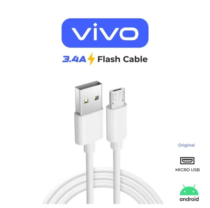 Vivo Original Micro + Type-C USB Data Cable – Fast Charging & High ...