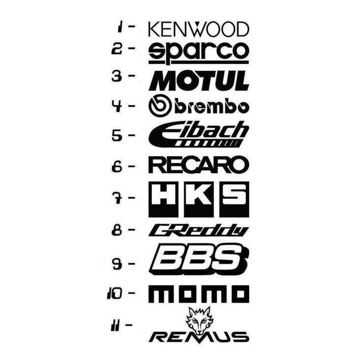 11 Car Sponsor Decal Pack! JDM Racing Sticker Vinyl Decal Windshield ...