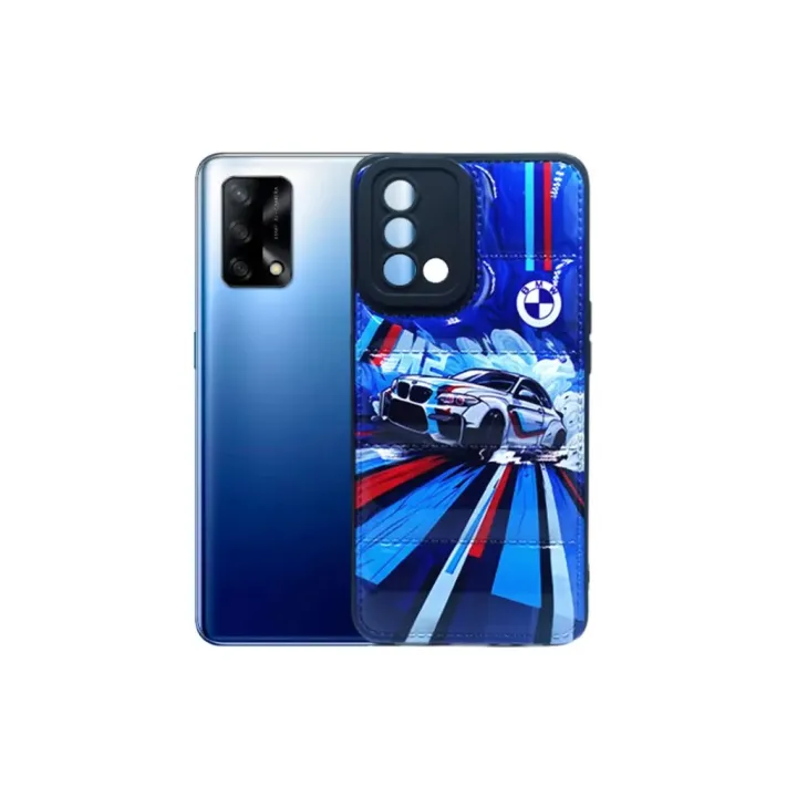 Oppo F19|A95|A74 Full Print Puffer Back Case (Black) best mobile cover ...