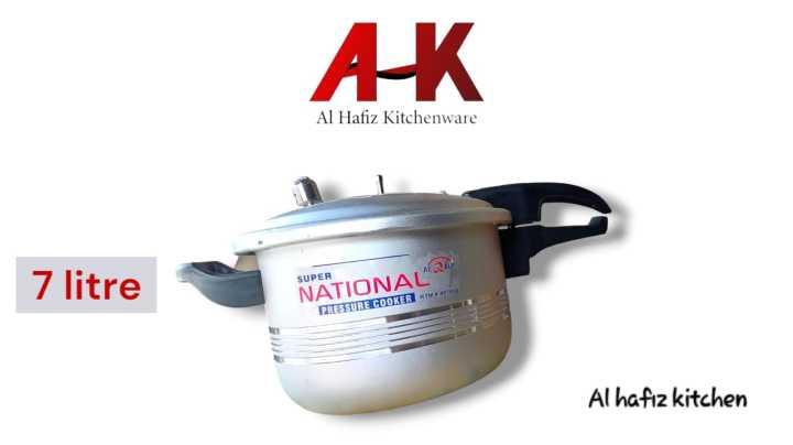 Pressure Cooker 7 Liter – Grooved Base – Heavy Duty Aluminum – Stovetop ...