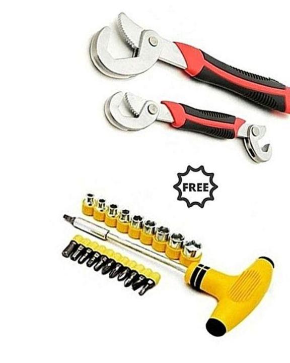 Snap N Grip Wrench Set With Free 24-In-1 Socket & Bits Set | Daraz.pk