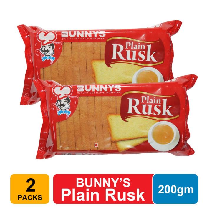 Bunny's sweet and crispy Rusk | 200gm | Pack of 2 | Daraz.pk