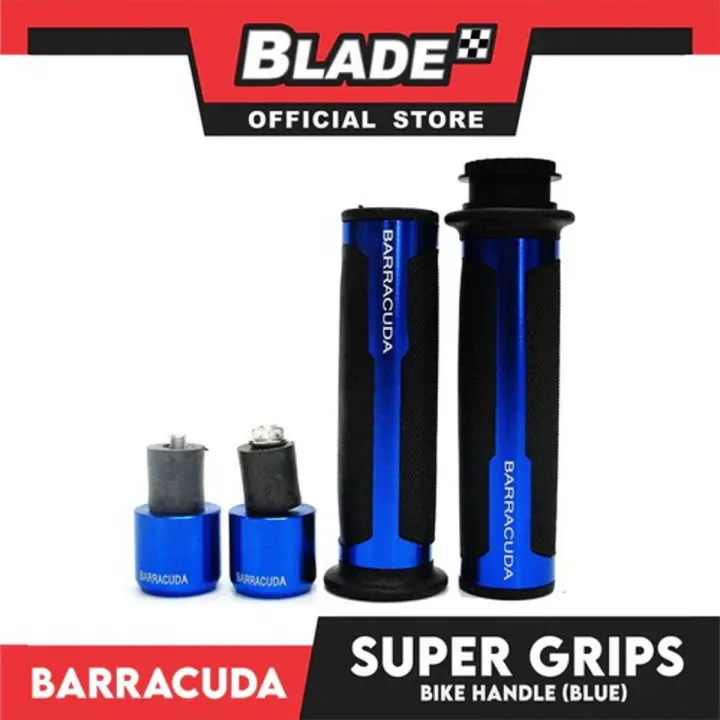 Universal Motorcycle Original Barracuda Aluminum Handle Grip Blue ...