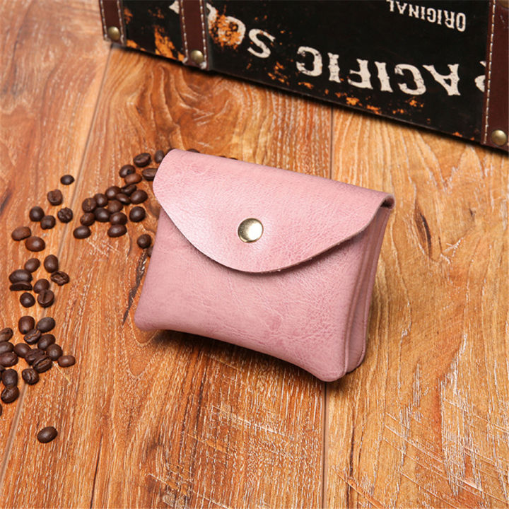 Lady Pouch Card Holder Snap Button Wallet Women Wallet Key Wallet PU ...
