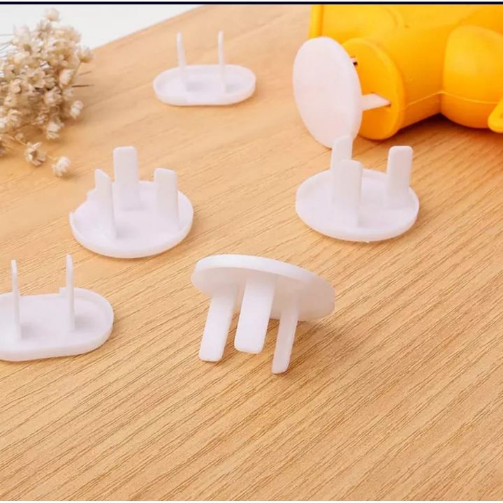 Pack of 5 - Plastic Socket Cover 3 Hole Child Electrical Safety | Daraz.pk