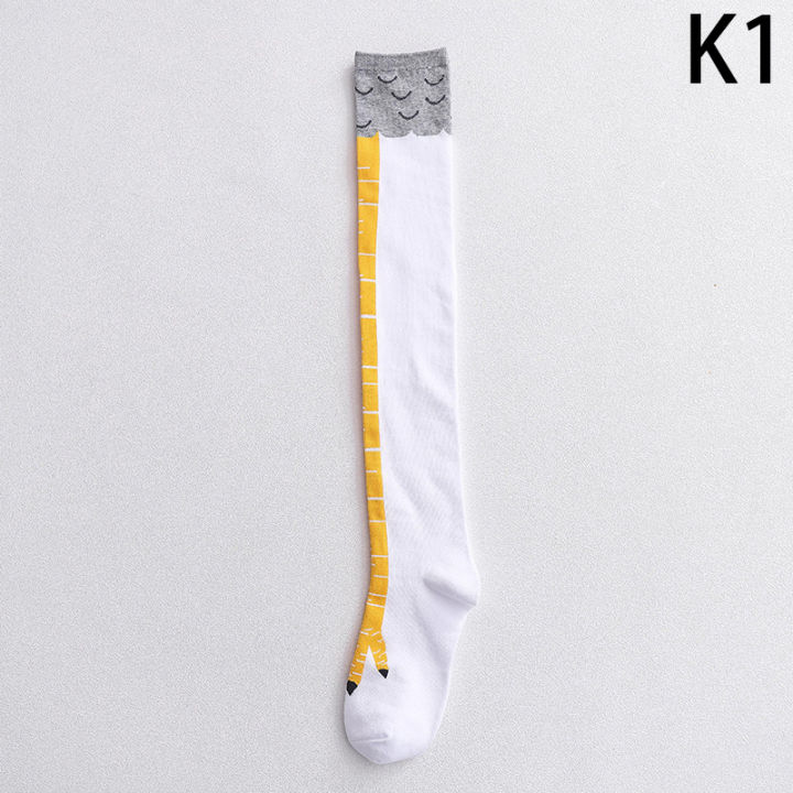 Chicken Paws Feet Socks Women Over The Knee Long Socks Funny Cartoon ...