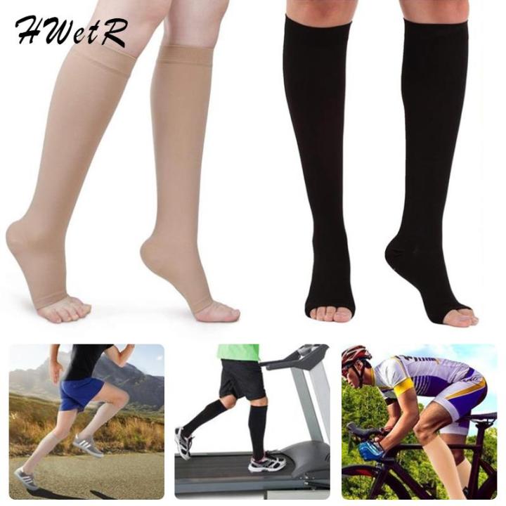 1pair Comfortable Below Knee Support Stockings Varicose Vein ...