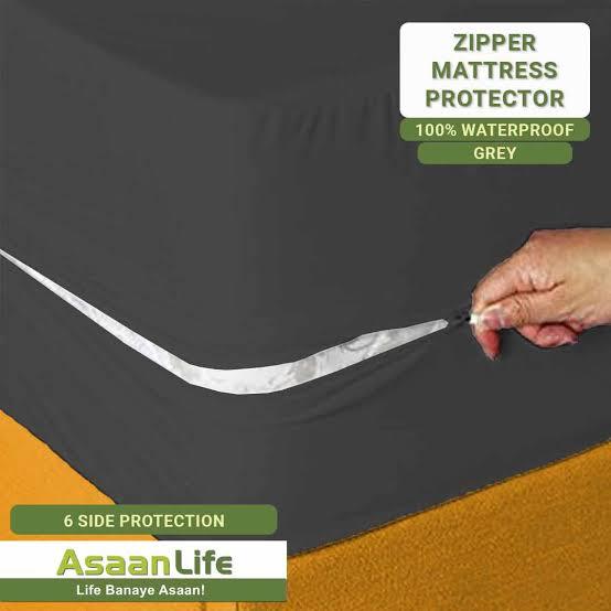 Waterproof Mattress Cover Zipper Style 6 Sided Safety All Size