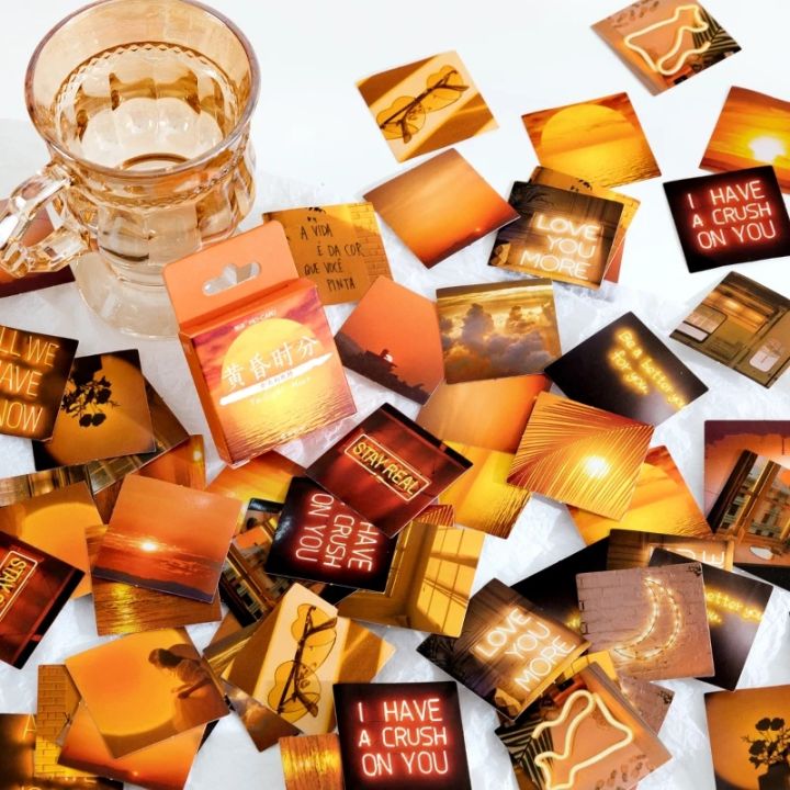 orange theme stickers 40 pcs for vision board for journaling self ...