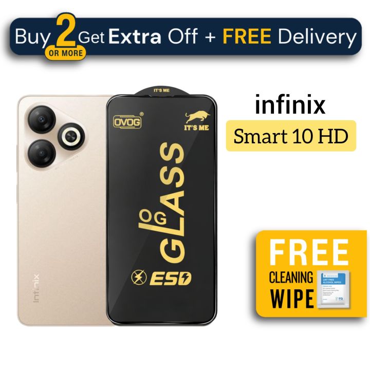 1-5 Pcs - infinix Smart 10 HD - Premium Quality OG Glass Screen ...