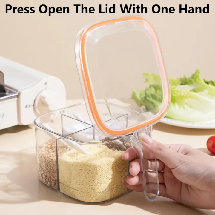 4 in 1 Spice Storage Box / Compartment Storage Box / Masala Boxes for ...