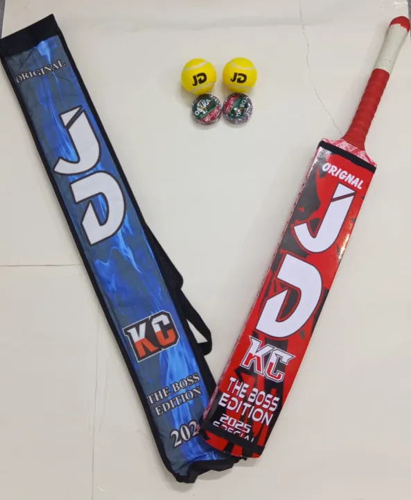 JD KC "The Boss Edition" Cricket Combo Pack – Bat, Cover, Balls & Tapes ...