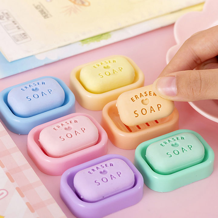 Cute Soap Erasers Student Stationery Candy Color Cute Mini Pencil ...