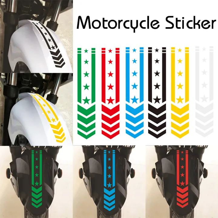 FG Universal Motorcycle Racing Body Side Stripe Skirt Decal Sticker for ...