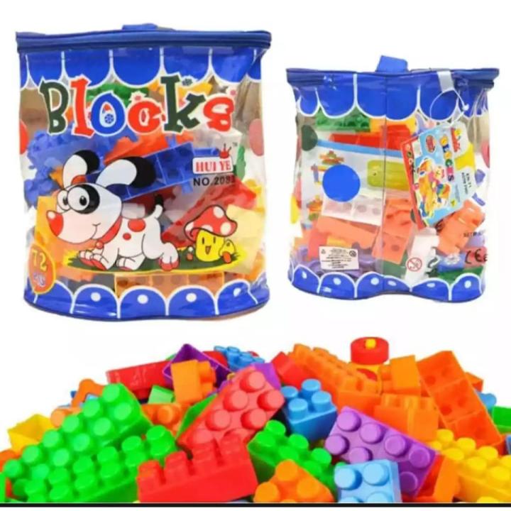 Blocks Toy For Kids 72 Pcs In Different Colors Daraz Pk