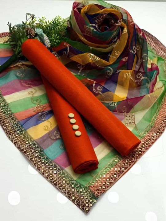 New Summer Eid Collection 2024 Fancy suit for girls Cotton silk Shirt ...
