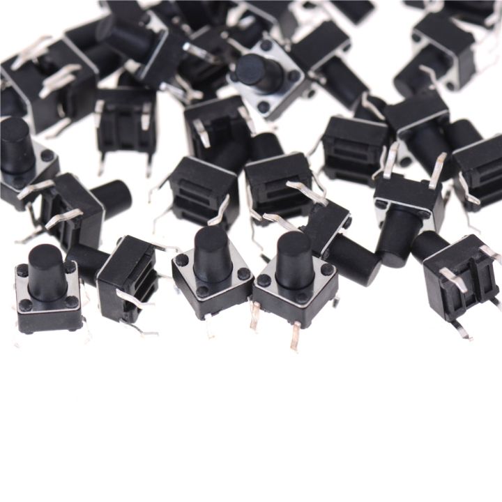 50pcs 6*6*8mm Tactile Push Button Switch Tact Switch Micro Switch 4-Pin ...