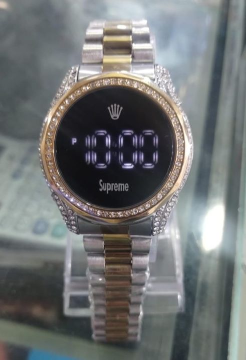 Women Watch Fashion Ladies Watches Full Diamond Touch Screen Led ...