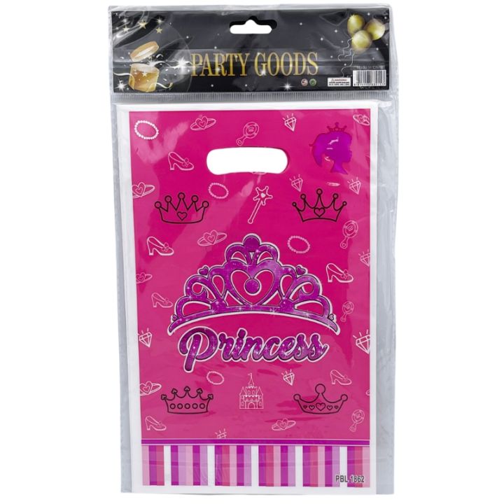 Princess Goody Bags - 10 x 6 Inch - Gift Bags - Princess Themed Party ...