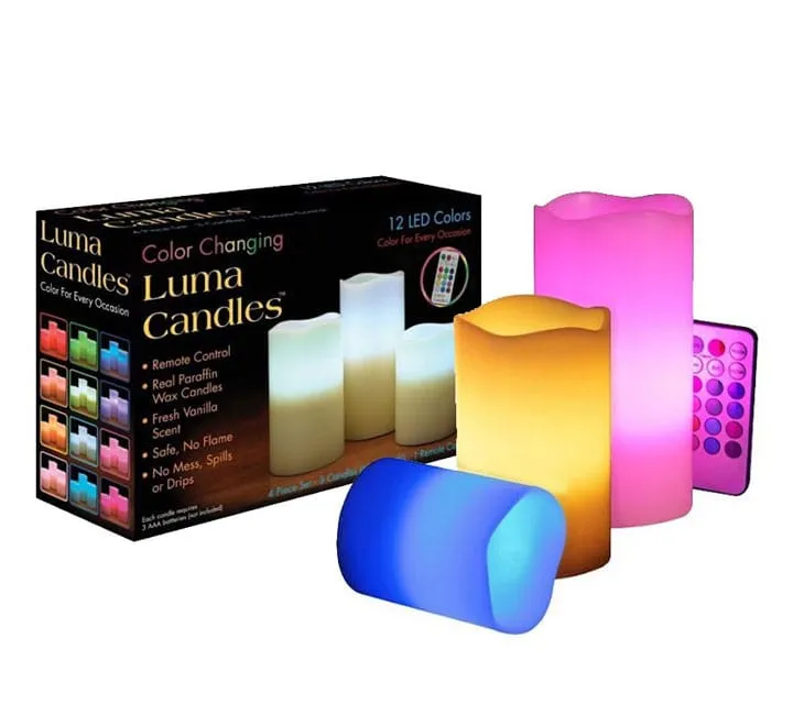 LED ing Candles Battery Operated with 18-Key Remote Timer, Color ...
