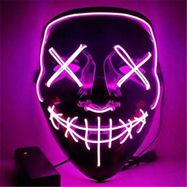 "Electro Glow Purge Mask – Ultimate Cosplay Halloween Costume Accessory ...