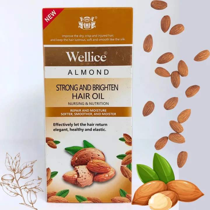 "Wellice Hair Oil Trio Pack 150ml – Almond+ Garlic + Onion for Shine ...