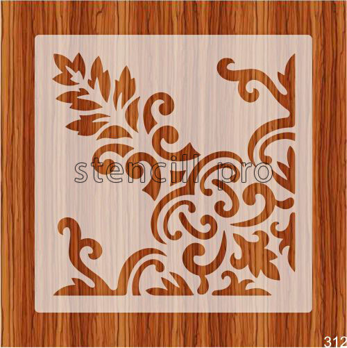 Art Deco Delight Corner Large Stencil For Painting Round Wall, Floor ...