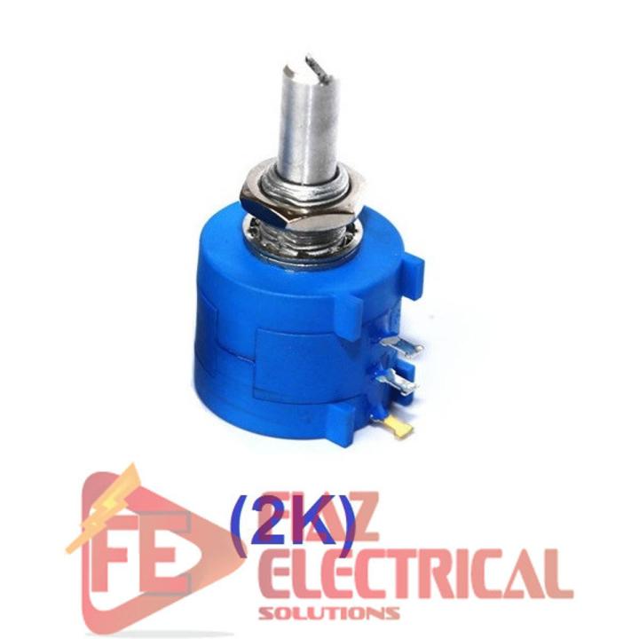 (2K ohm) Precision Variable Resistor Potentiometer (3590S-202L) Wire ...